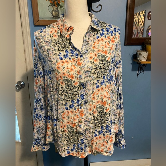 Jane and Delancey | Tops | Jane Delancey Floral Button Down Top | Poshmark